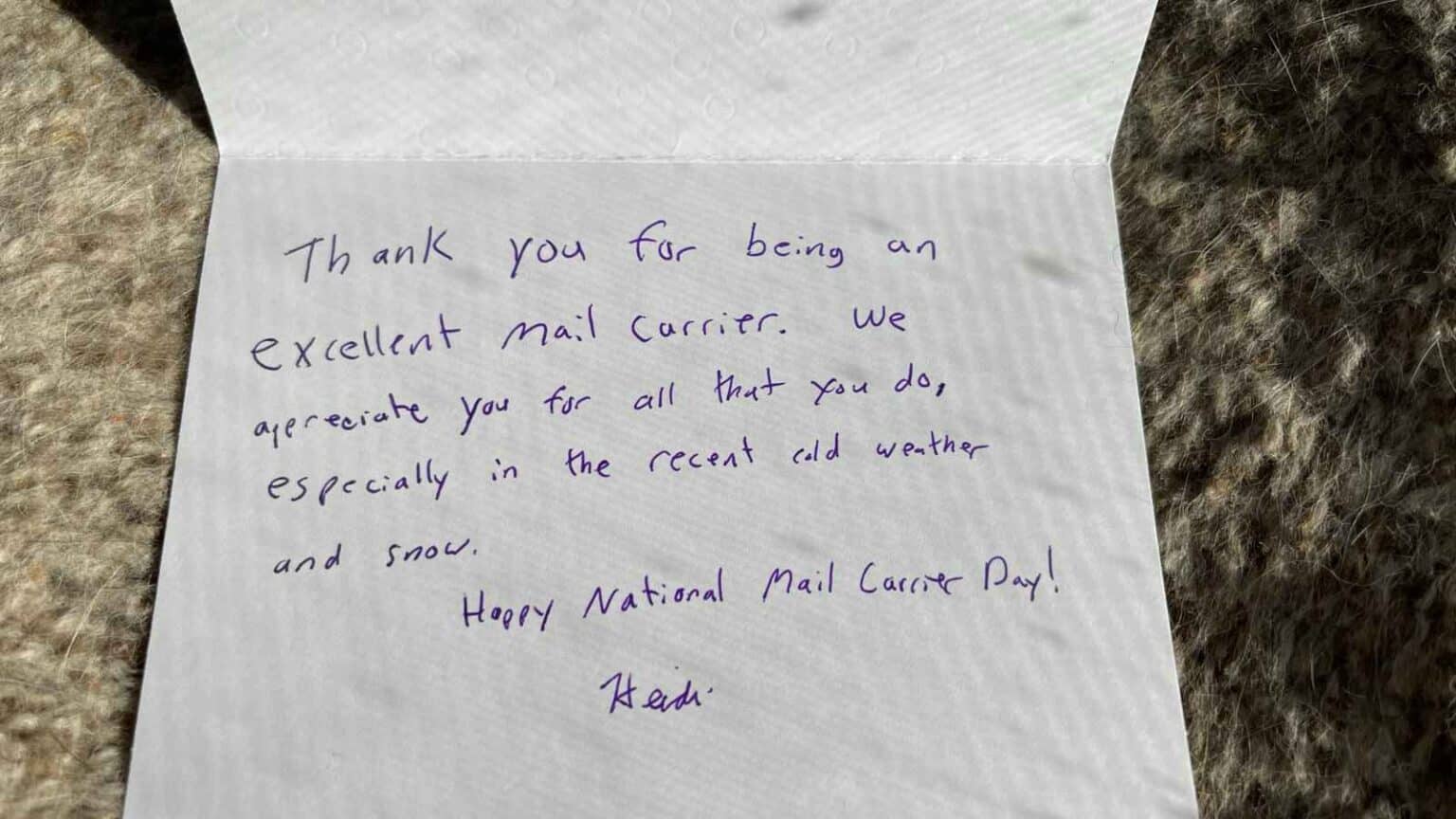 Here's Why You Should Thank Your Mail Carrier This Saturday