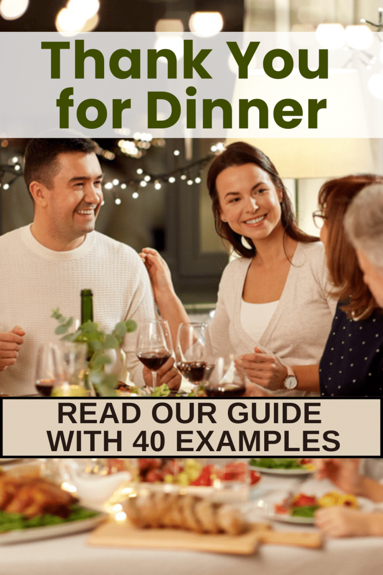 Thank You for Dinner: 40 Messages to Quickly Say Thanks