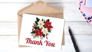 10 Printable Christmas Thank You Cards